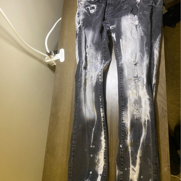 Fwrd | Jeans | Flashy Designed Paint Smeared Jeans | Poshmark